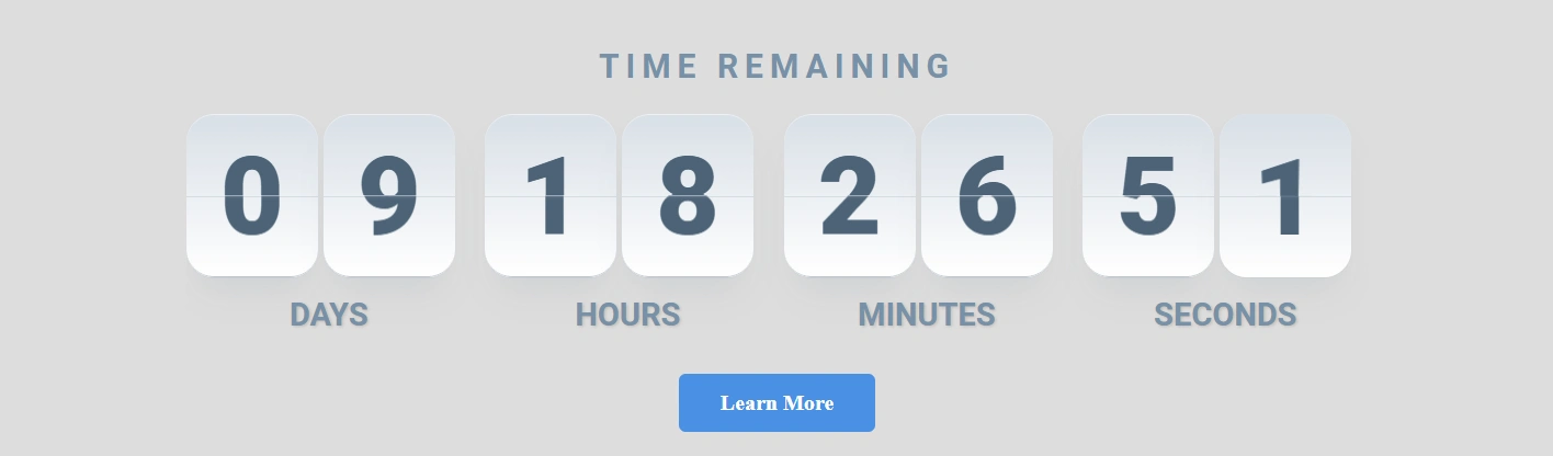 Flip Countdown Timer Widget For Wordpress and Other Websites - MaxWidgets